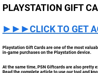 PLAYSTATION GIFT CARD GENERATOR FREE PS4 CODES 2023 [P34]