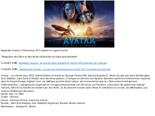 [?FILMS VOIR]* Avatar 2 Streaming VF | [FR] Complet entier francais.??