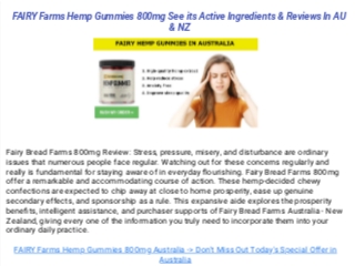 FAIRY Farms Hemp Gummies 800mg See its Active Ingredients & Reviews In ...