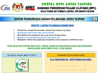 SISTEM ADUAN PELANGGAN ADTEC TAIPING