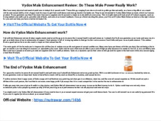 Vydox Male Enhancement Review