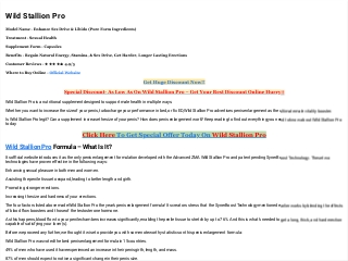 Wild Stallion Pro {Clinically Proven} For Enhanced Size | Longer ...