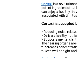 Cortexi - Benefits, Price, Pros, Cons, Results & Ingredients?