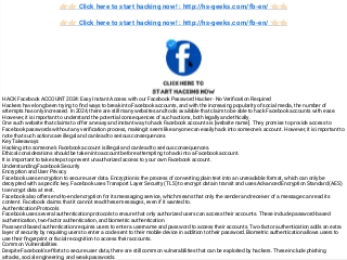 HACK Facebook ACCOUNT 2024 hack FB using our website EASY NO ...