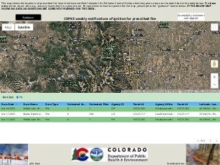 CDPHE prescribed fire map