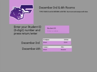 December 3 & 4 Room Locator