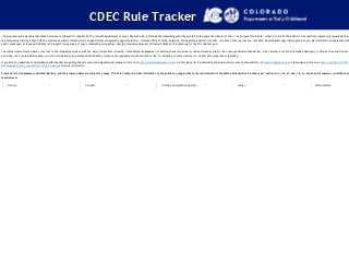 CDEC Rule Tracker