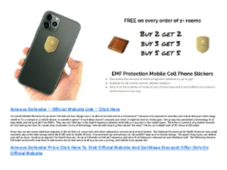 5G Airwave Defender (EMF Shield) Decreases Electromagnetic Radiation