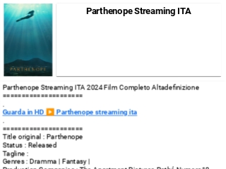 Parthenope Streaming ITA Altadefinizione