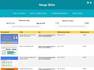 Range Slider - Demo + Usage Guide