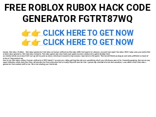 FREE ROBLOX RUBOX HACK CODE GENERATOR FGTRT87WQ