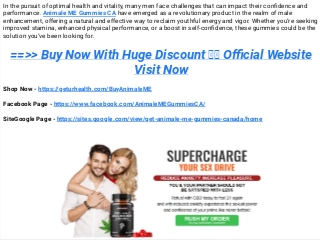 Animale ME Gummies CA Reviews Does It Work Or Scam?