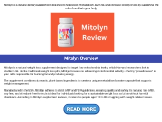 Mitolyn Reviews - Scam or Legit -Does Really Work Metabolic?