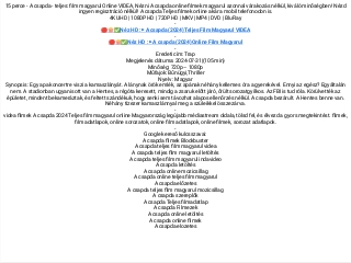 »[VIDEA-HD] `A csapda` (2024) Online Teljes Film Magyarul