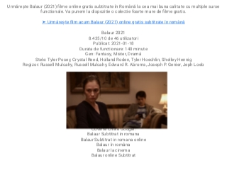 Filme Online Balaur (2021) Film Online Subtitrat in Română