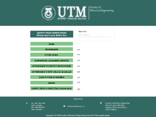 FKE UTM Safety Pass ID Searching System