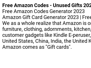 Free Amazon Gift - Codes Generator 2023