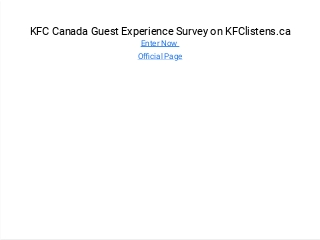 🍁 KFC Canada Guest Experience Survey 🌟 @ KFClistens.ca 📝- KFC Canada ...
