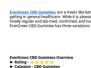 EverGreen CBD Gummies