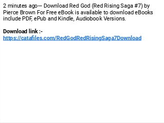 Download [PDF/EPUB] Red God (Red Rising Saga #7) by Pierce Brown Download