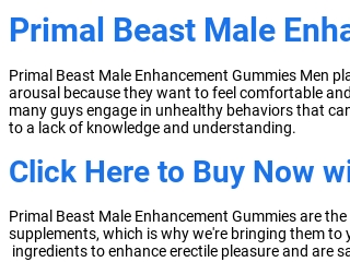 Primal Beast Male Enhancement Gummies Where to Buy?