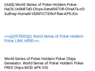 (i6A$)-World Series of Poker Holdem Poker-HaCK-UnliMITeD-Chips ...