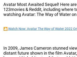 Where And How to Watch ‘Avatar 2: The Way of Water’ (Free) Online ...
