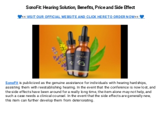 SonoFit:- Official Website, Price And Interactions