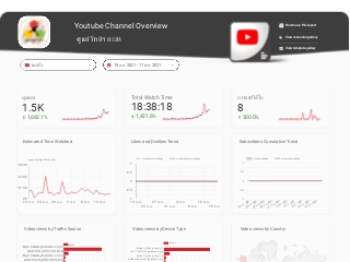รายงานผู้รับบริการ Youtube Channel Overview