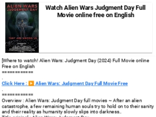[123Mov𝐢𝐞s!]—Watch Alien Wars Judgment Day Full Movie online free on ...