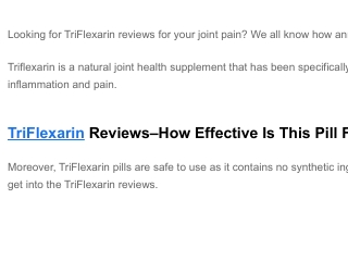 Triflexarin- The Benefits of Triflexarin: Improving Joint Health and ...