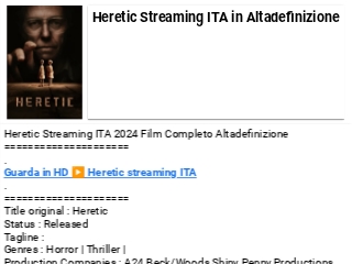 [Film Completo! Heretic Streaming ITA Altadefinizione