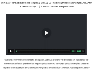 [!REPELIS!] Insidious (2011) película completa en español latino