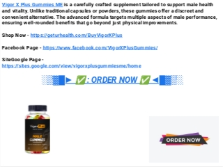 Vigor X Plus Gummies Price Ingredients | Scam Or Legit?