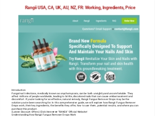 RANGII Reviews: Premium Ingredients, Work, Benefits & Cost