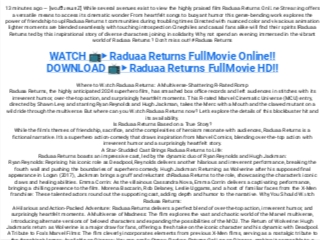 [.𝐖𝐀𝐓𝐂𝐇.]𝐟𝐮𝐥𝐥— Raduaa Returns 𝟐𝟎𝟐𝟒 𝐎𝐧𝐥𝐢𝐧𝐞 𝐨𝐧 Punjabi 𝐅𝐨𝐫 𝐅𝐫𝐞𝐞 𝐀𝐭 𝐇𝐨𝐦𝐞