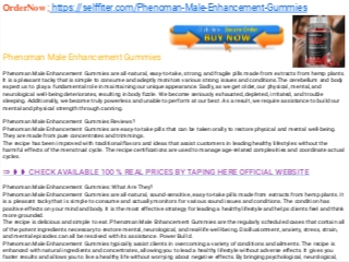 Phenoman Male Enhancement Gummies You Need To Know