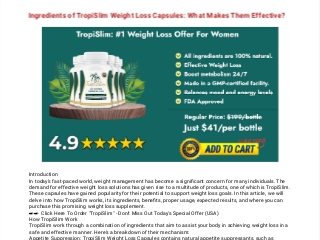 Advantages of Using TropiSlim Price (USA) for Weight Loss