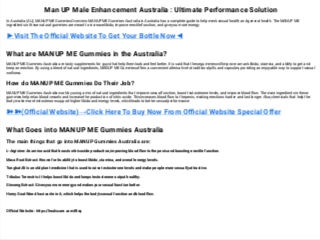 Man UP Male Enhancement Australia