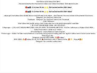 18.)+ HOT INDIAN MMS VIRAL LEA𝚔ED VIDEO TELEGRAM LINKS XXX - Hot Se𝚡 ...