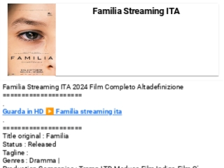 [Film Completo! Familia Streaming Community ITA