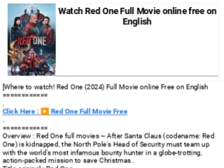 [123Mov𝐢𝐞s!]—Watch Red One Full Movie online free on English