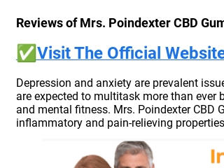 Dr Poindexter CBD Gummies Reviews Is It Really Effective Or Scam?