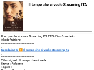 [Film Completo! Il tempo che ci vuole Streaming Community ITA